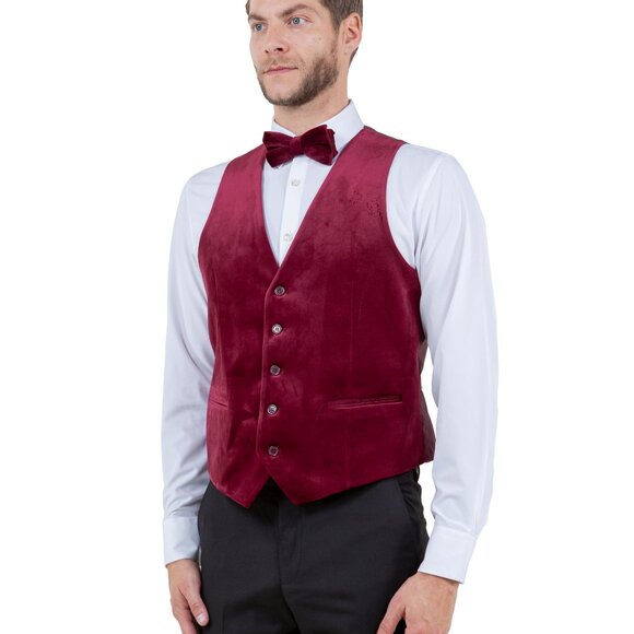 Bryan Michaels | Suits & Blazers | Ravishing Red Velvet Vest A Touch Of ...
